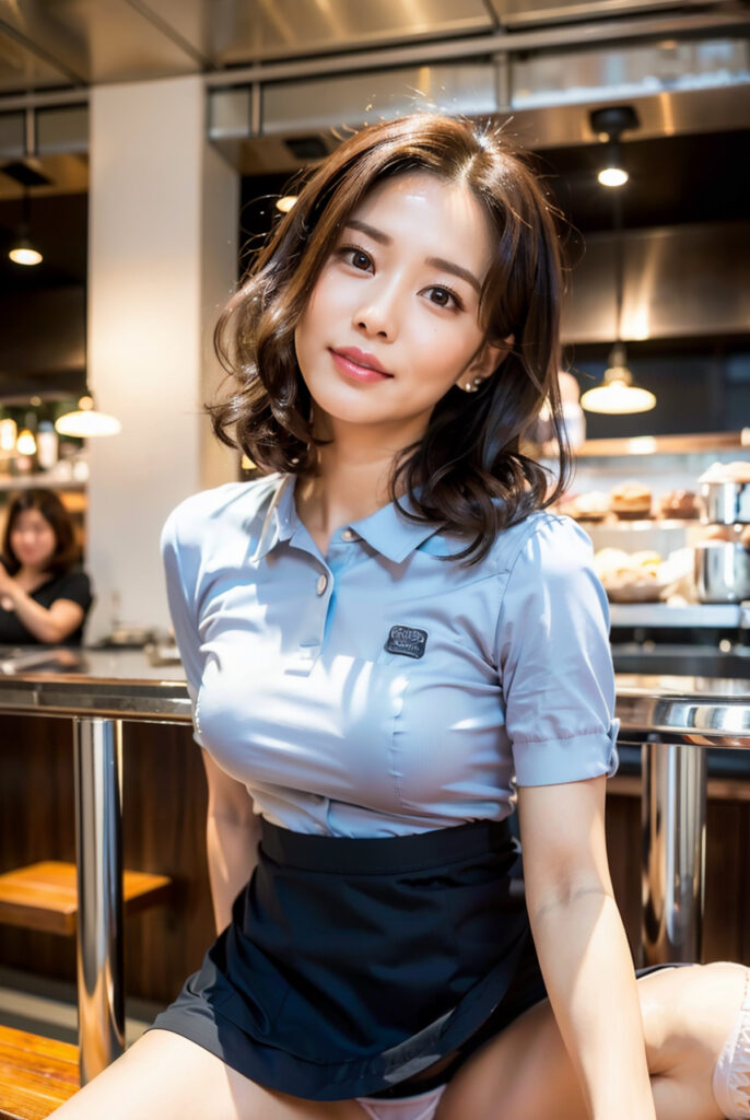 人妻パンチラ倶楽部 カフェ編 | xyz JP（AIグラビア写真集の出版）